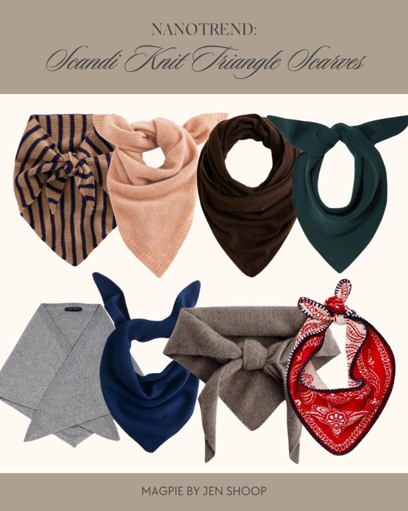 Nanotrend: Scandi Knit Triangle Scarves.