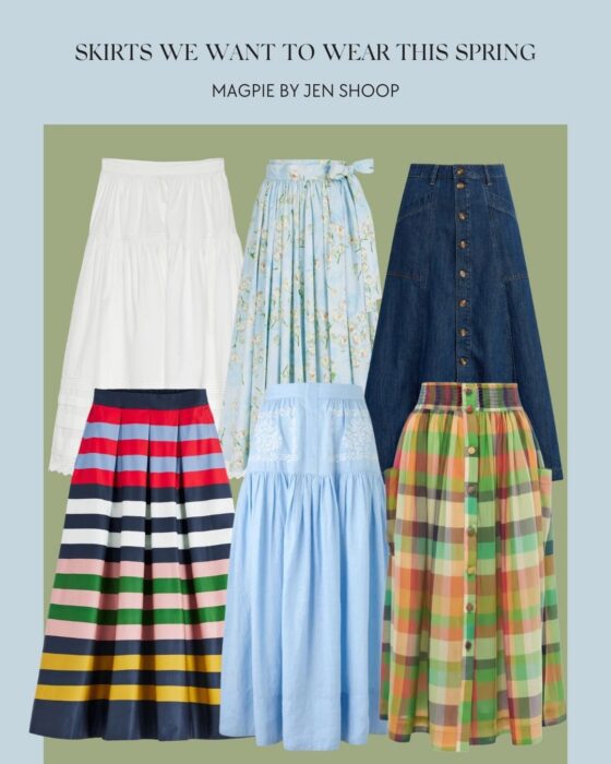Best 25 Solid, Colorful, and Patterned Skirts for Spring